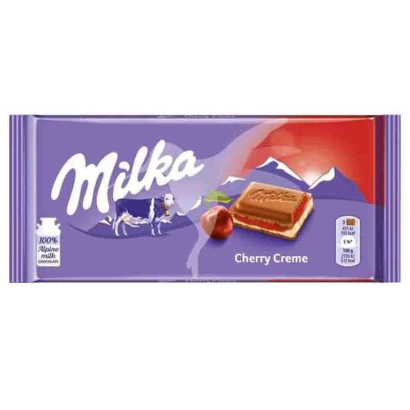 Chocolate Milka Cherry Cream Cereja 100g Importado - Chocolate / Barra ...