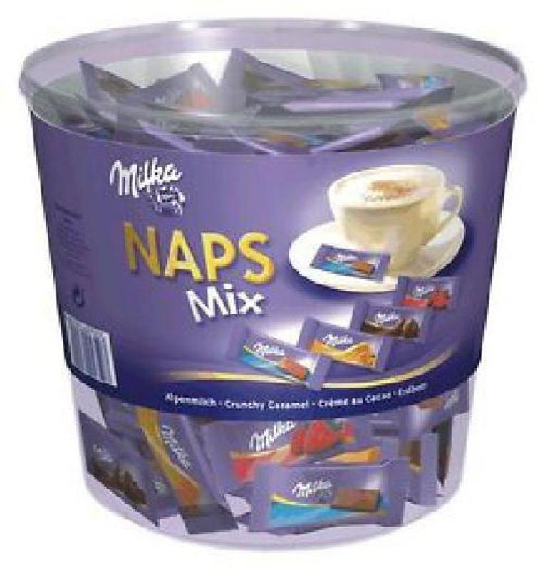 Chocolate Milka Mini Naps Mix 1000G 207 Unidades - Chocolate / Barra de ...