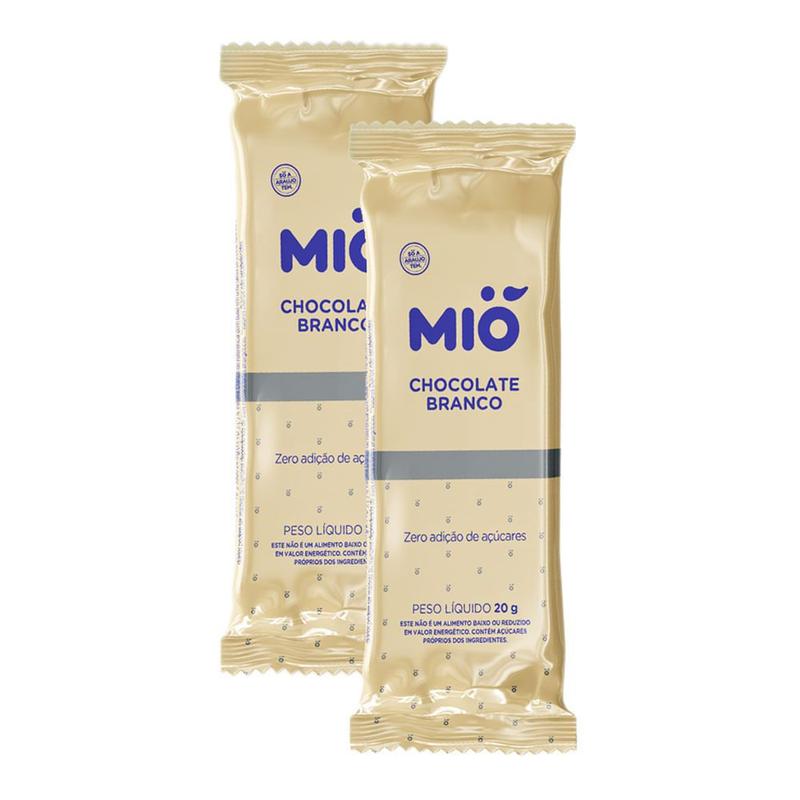 Chocolate Mió Branco Zero 20g Kit com duas unidades - Chocolate / Barra ...