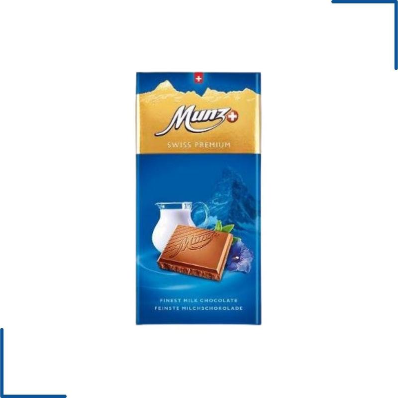 CHOCOLATE MUNZ AO LEITE 100g - Chocolate / Barra de Chocolate ...