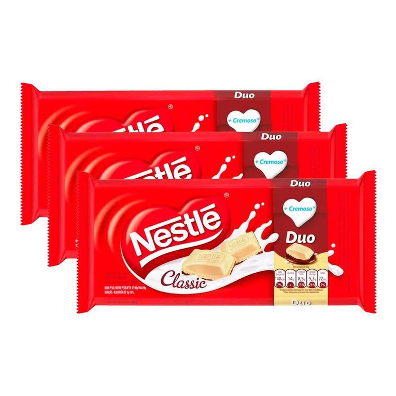 Chocolate Nestlé Classic Duo 90g Kit com três unidades - Nestle Classic - Chocolate / Barra de ...