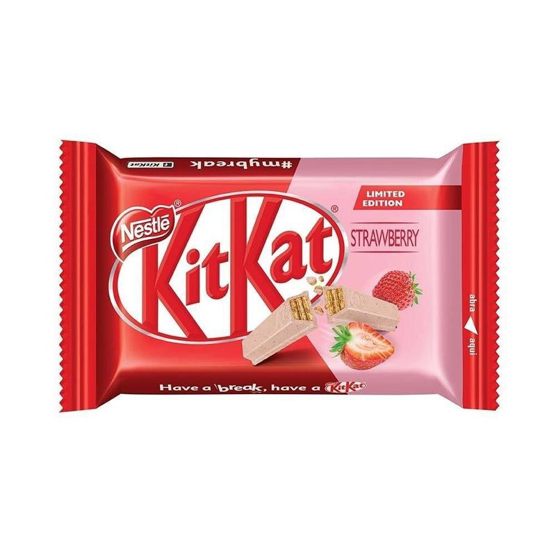 Chocolate Nestlé KitKat 4F Morango 41,5g Embalagem com 24 Unidades ...