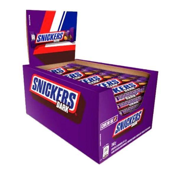 Chocolate Snikers Dark Caixa Com 20 unid. - Mars - Chocolate / Barra de ...