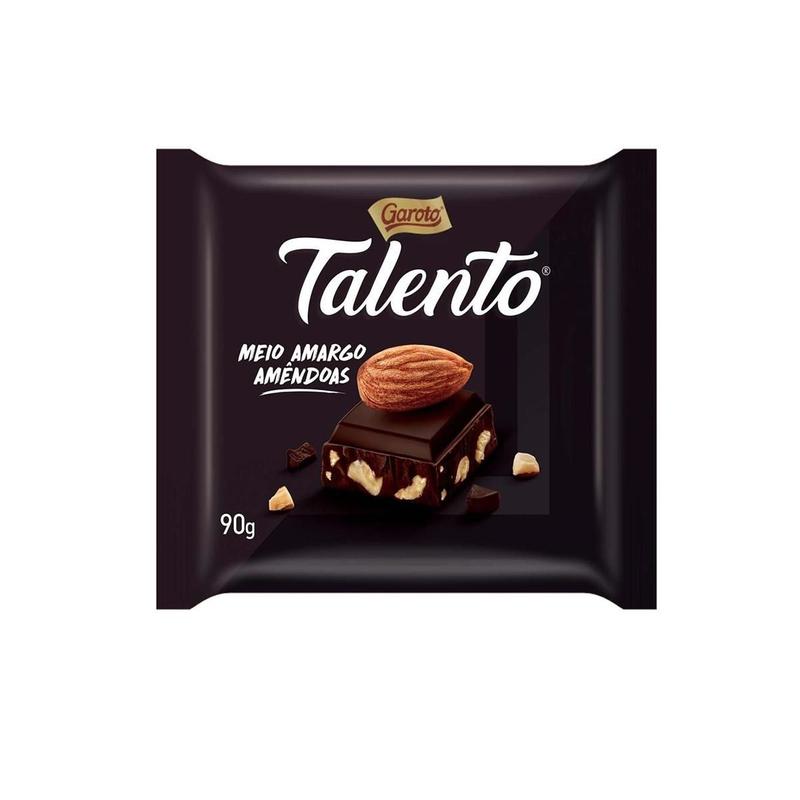 Chocolate Talento Meio Amargo Com Amêndoas 85 Gramas - KRAFT FOODS ...
