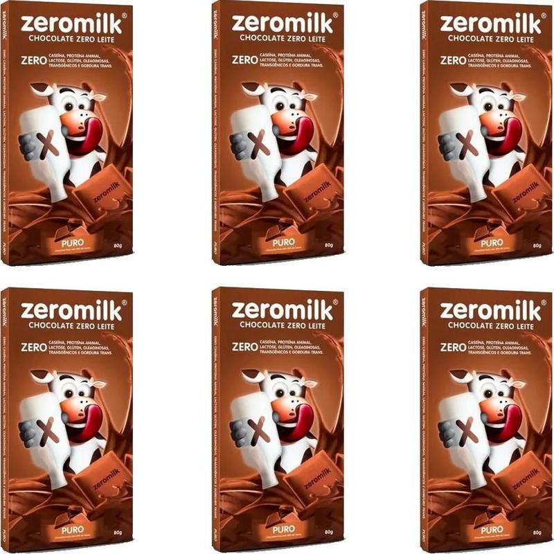 Chocolate Zeromilk 40% Puro Display 6 Unidades 80G - Genevy - Chocolate ...