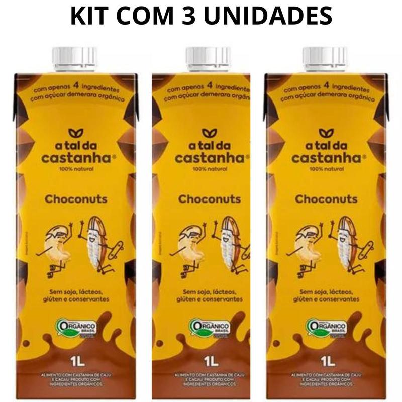 Choconuts castanha de caju 1l a tal da castanha kit com 3 un - Bebida ...