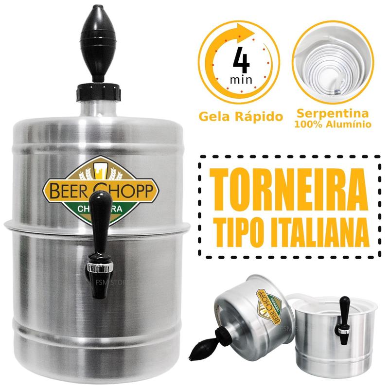 Chopeira Portátil 5,1 Litros Beer Chopp - Chopeira Industrial ...