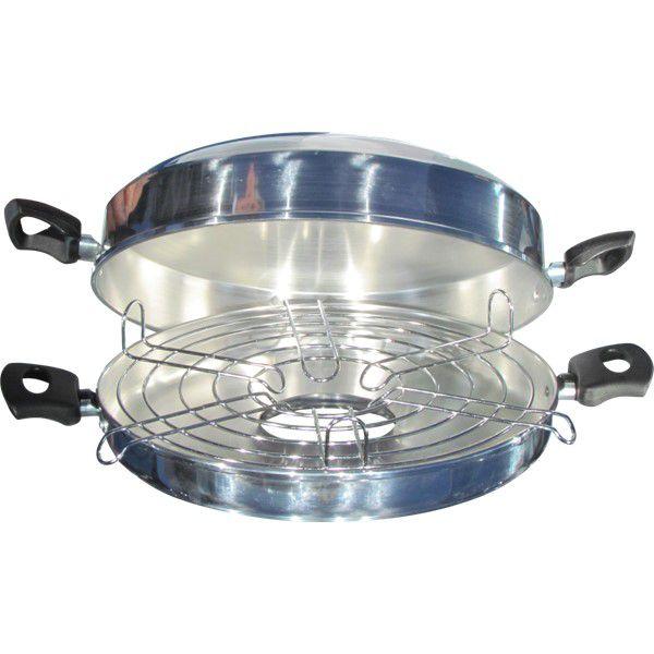 Churrasqueira Grill Alumínio Pizza Sem Forma Polida 800ml Docesar ...
