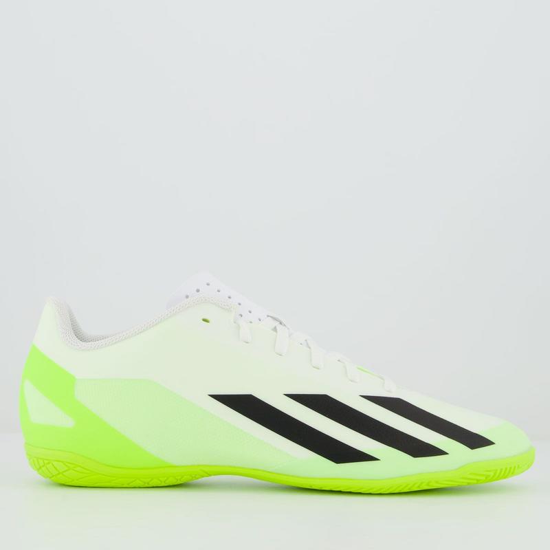 Chuteira Adidas X Crazyfast 23.4 IN Futsal Verde Limão e Branca ...