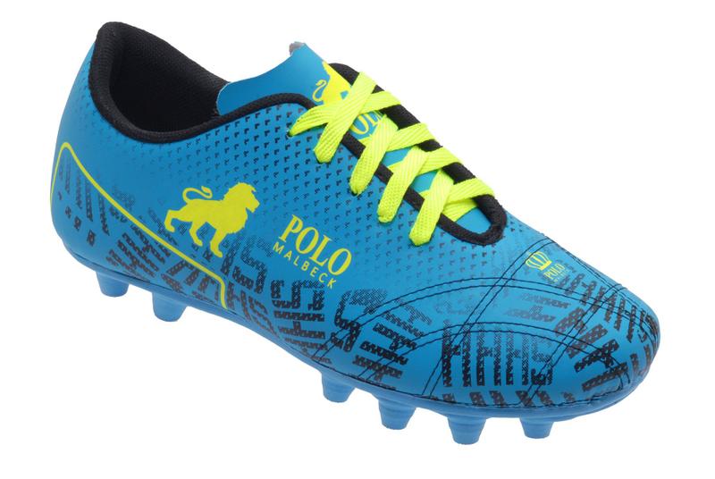 Chuteira Futebol de Campo Polo Malbec Azul - Chuteira - Magazine Luiza
