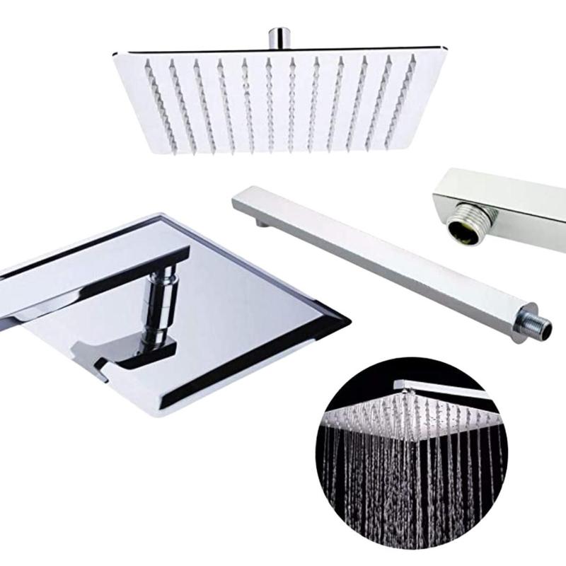 Chuveiro Ducha Slim Quadrado 20cm Inox Quente e Fria - Destak - Ducha ...