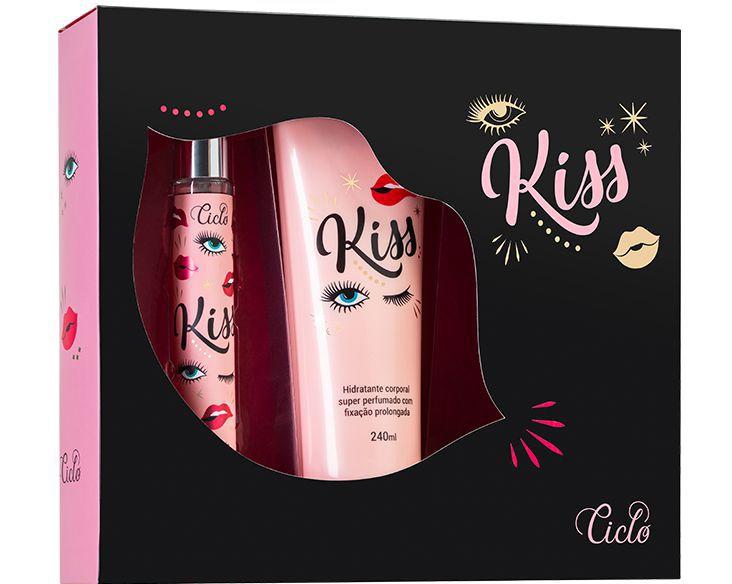 Ciclo Kit Estojo Deo Colônia Kiss + Hidratante Corporal Kis. - Ciclo ...