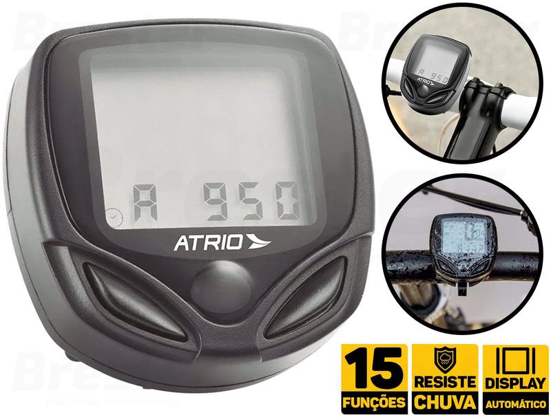 Ciclocomputador Com Suporte 15 Funções Em PC E EPS Preto Atrio BI043 ...