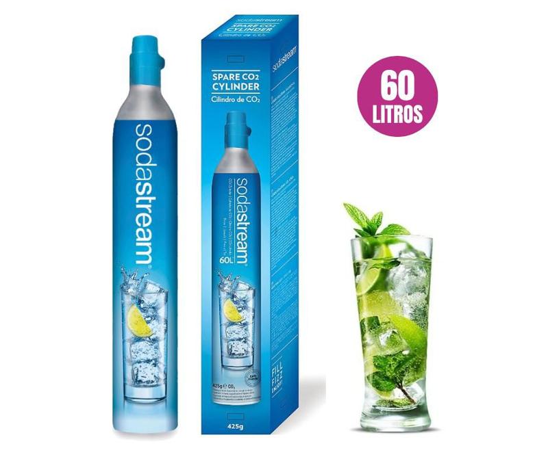 Cilindro Extra de CO2 Dioxido Carbono Co2 60 Litros Sodastream Refil ...