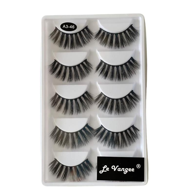 Cílios postico para atendimento fibra de seda 5 pares a3-46 le vangee ...