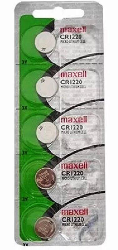 Cinco Baterias Pilha Maxell Cr1220 Bateria Relógio Original - Pilhas - Magazine Luiza