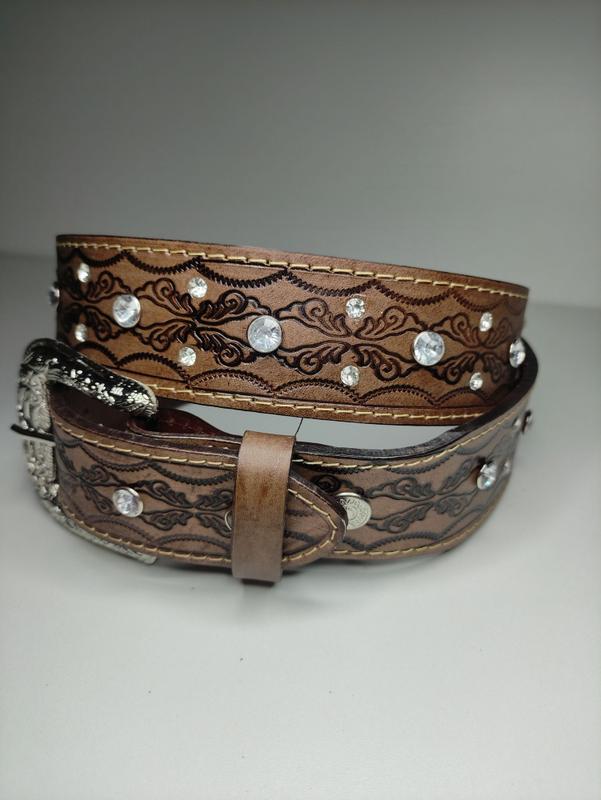 Cinto country marrom duplos strass - Daysa - Cinto - Magazine Luiza