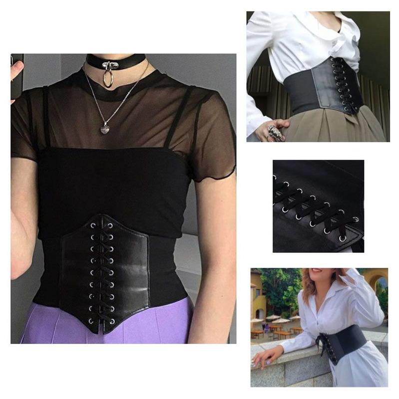 Cinto Gótico Corselet Feminino: Cinto Elástico Espartilho Steampunk ...