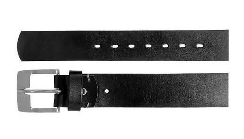 Cinto Mais Largo Em Couro Legítimo Látego Preto Com Fivela Em Níquel ...