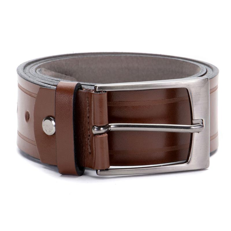 Cinto masculino em couro chocolate com ajuste - Duvelmon - Cinto ...