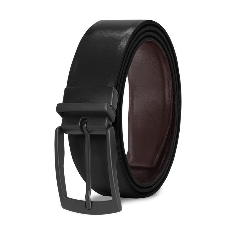 Cinto Masculino em Couro Social Premium Dupla Face Preto Marrom ...