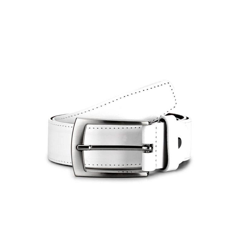 Cinto Social Masculino Linha Branca La Couro Naturali Branco - Cinto ...