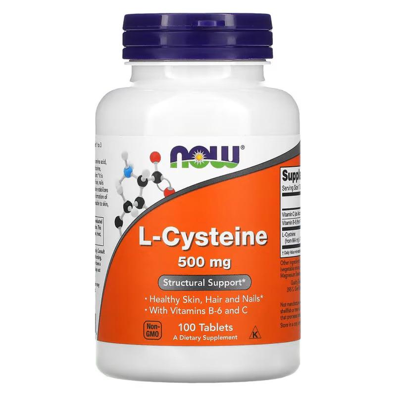Cisteína 500 mg 100 Tablets - NOW Foods - Betacaroteno - Magazine Luiza