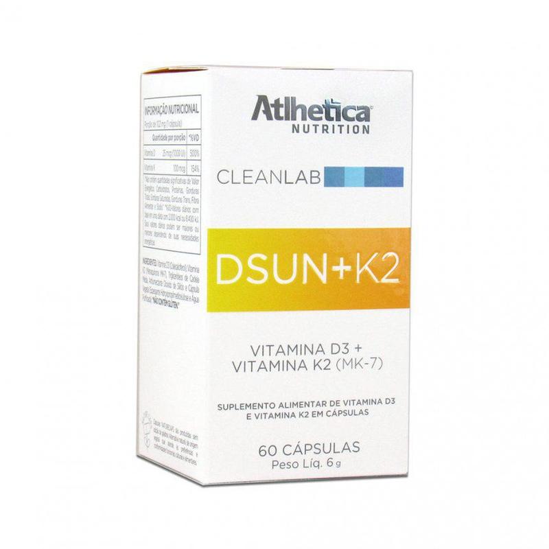 CleanLab Dsun + K2 - Vitamin D3 1000ui + K2 (60 caps) - Padrão: Único ...