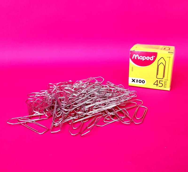 Clipes de Metal Médio 45mm 6/0 - Cx-100 un- MAPED - Clips - Magazine Luiza