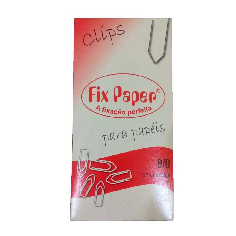 Clips 8/0 galvanizado cx c/137 - fix paper - Clips - Magazine Luiza