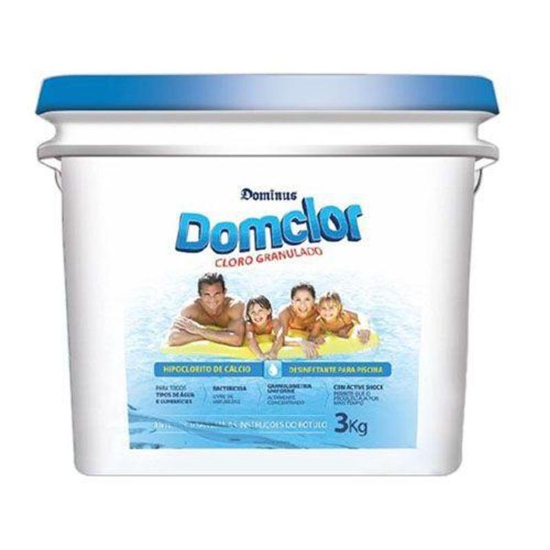 Cloro Domclor Hipoclorito Granulado Azul 3 Kg - Cloro para Piscina ...