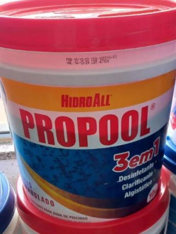 CLORO GRANULADO MULTI AÇÃO 10Kg PROPOLL 3x1 - HIDROALL - Cloro para ...