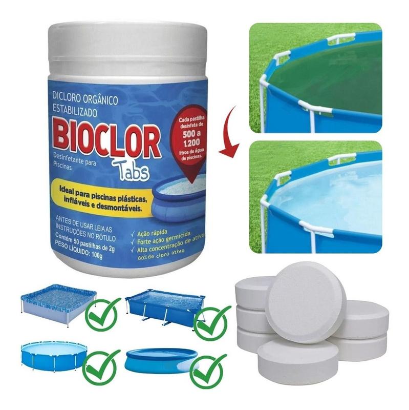 Cloro Orgânico Para Piscina Plástica Infláveis 50 Pastilhas - Nautika ...