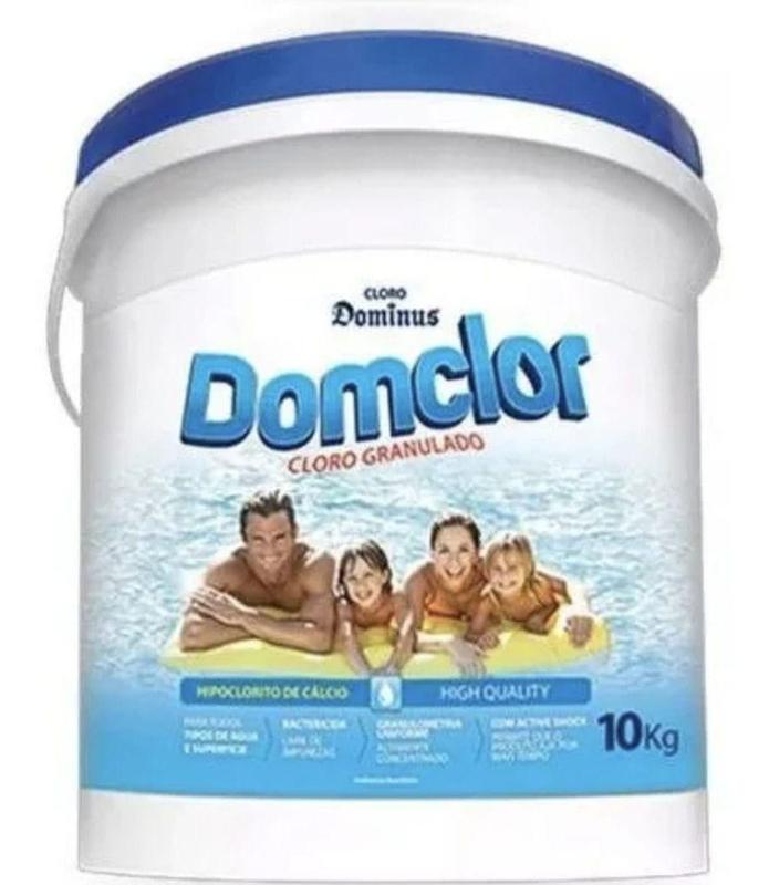 Cloro Para Piscina Azul Granulado 65% 10 Kg - Domclor - Cloro para ...