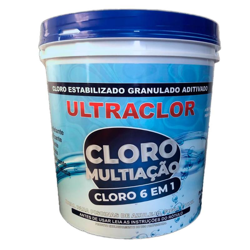 Cloro Ultraclor Multiação 6 Em 1 10Kg - Nova Embalagem - Cloro para ...