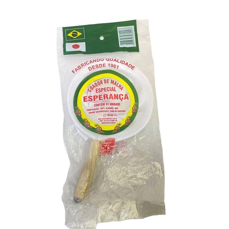 Coador De Café Flanela 100% Algodão Cabo De Madeira - ESPERANCA ...