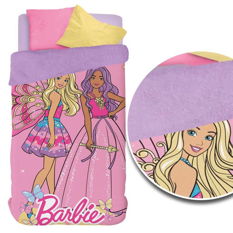 Coberdrom Infantil Fleece Dupla Face Barbie Reinos Mágicos - Cobertor ...