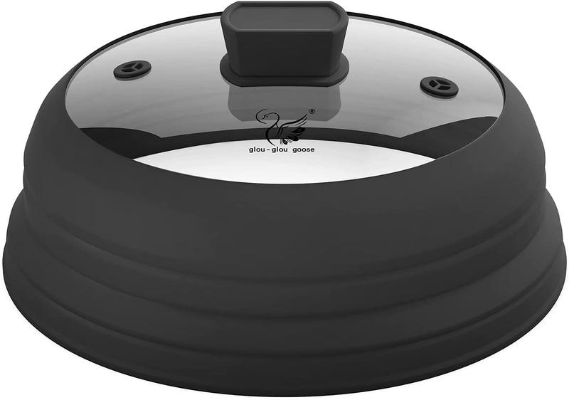 Cobertura de vidro com tampa dobrável de silicone para micro-ondas - 10 ...