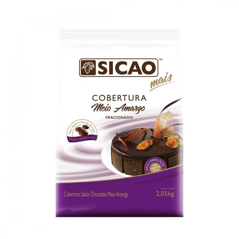 Cobertura Meio Amargo Fracionado SICAO 2,05kg - Recheio para Doces ...