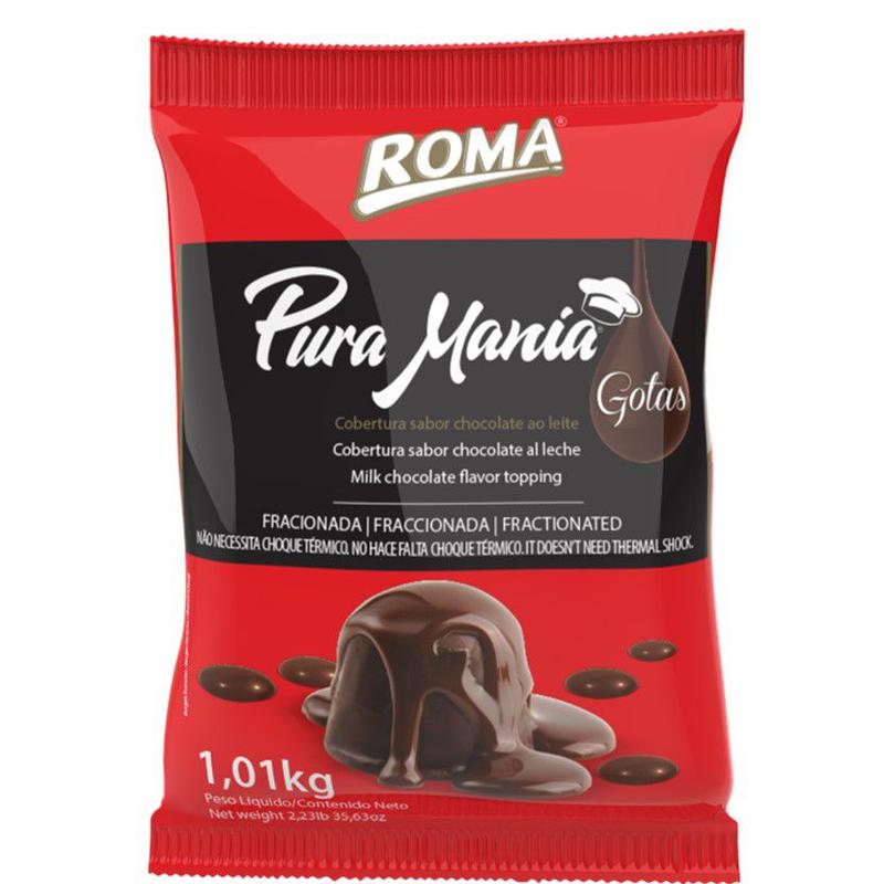 Cobertura Pura Mania Gotas Ao Leite 1,01kg - Gotas de Chocolate ...