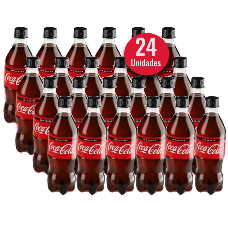 Coca Cola Original Sem Acucar PET 600ml (24 Garrafas) - Refrigerante - Magazine Luiza