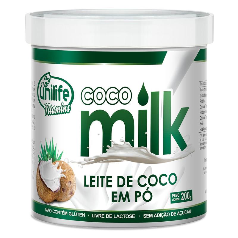 Coco Milk Unilife Leite de coco em Pó 200g - Leite de Coco - Magazine Luiza