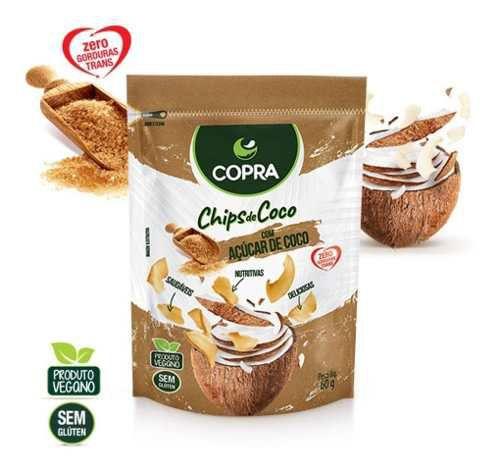 Coco Orgânico Em Chips Sabor Açúcar De Coco Copra 60g - Frutas Secas ...
