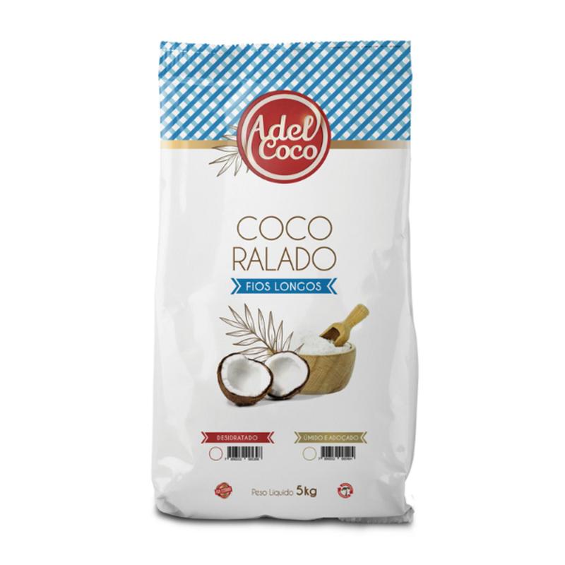 Coco ralado desidratado fios longos 5kg - Adel Coco - Coco Ralado ...