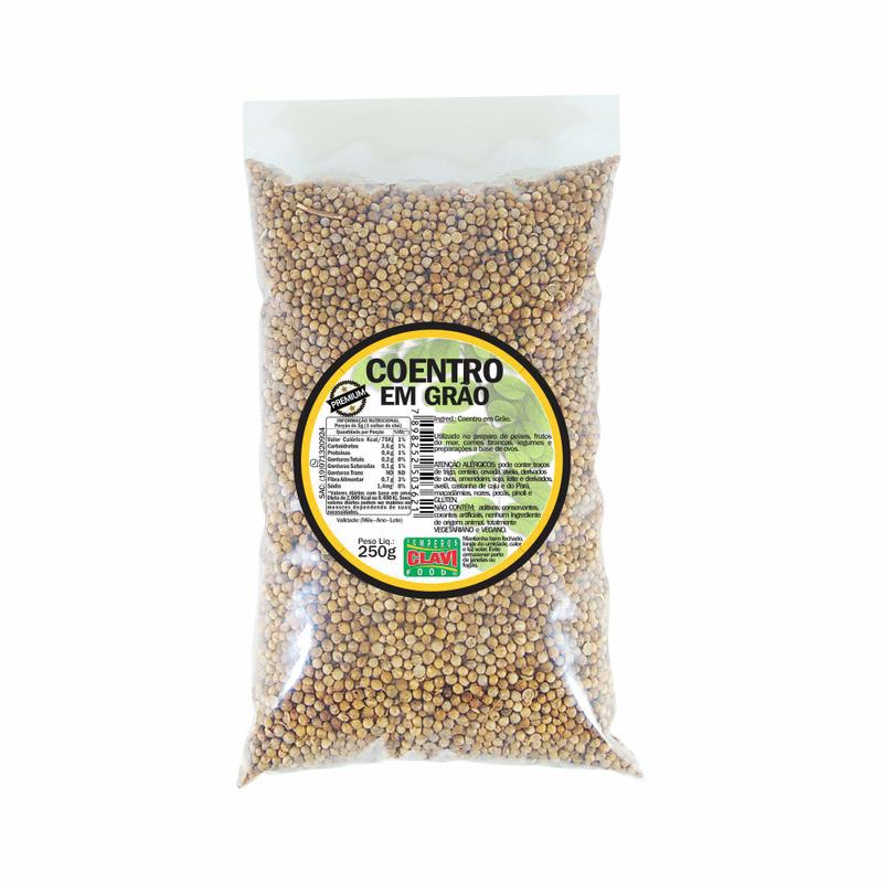 Coentro Em Grão Sc 250G - Clavi Temperos E Foods - Verduras - Magazine ...