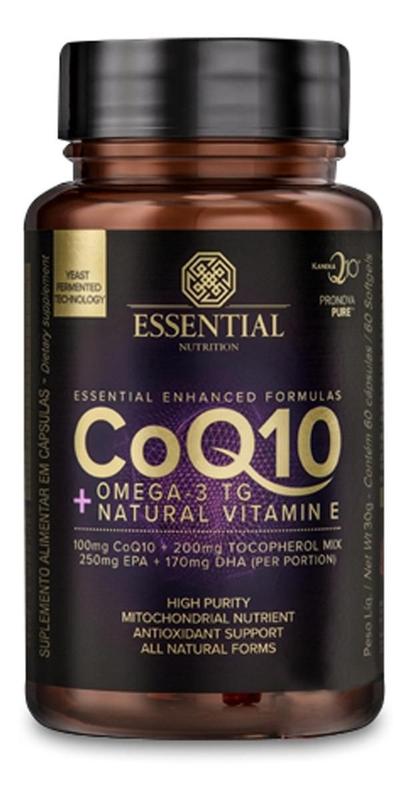 Coenzima Q10 Omega 3 Tg + Vitamina E 60caps - Essential Nutrition ...