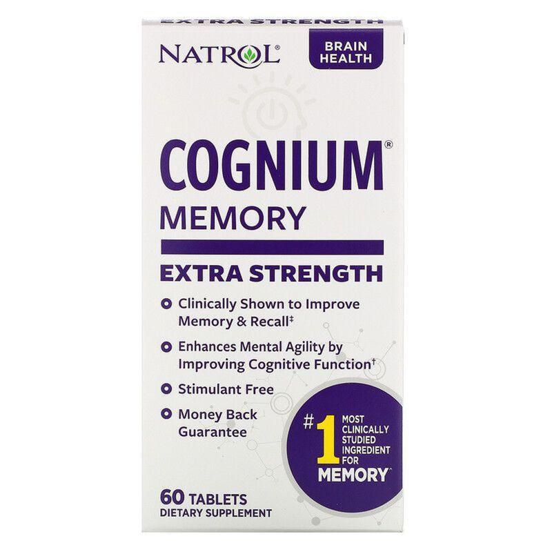 Cognium memory 100mg (60 tabs) extra-forte - natrol - Fitoterápicos ...
