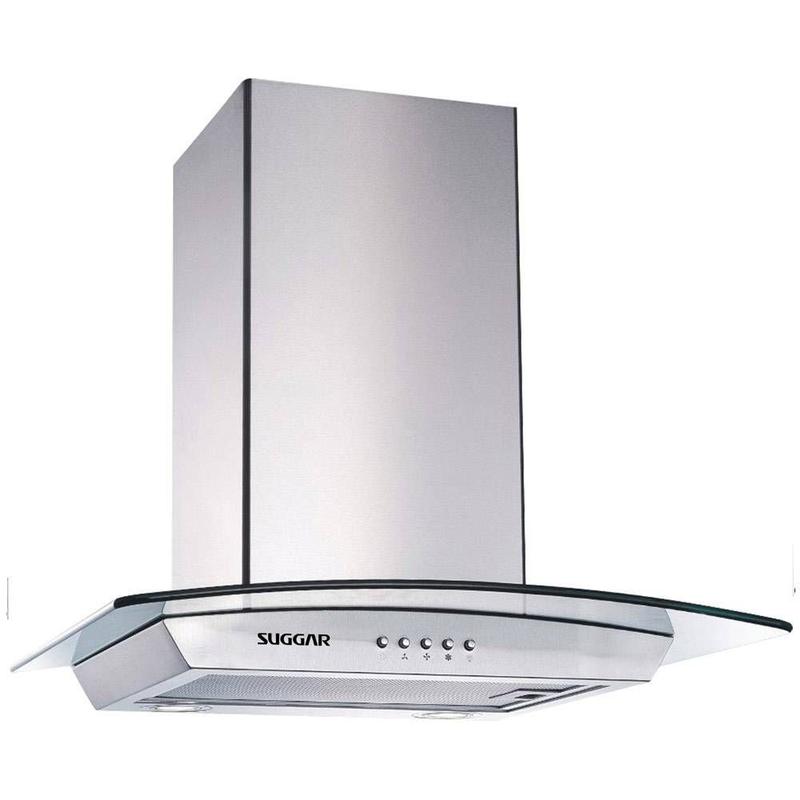 Coifa Parede Suggar Cristal 60 cm Vidro Inox 127v - Coifa de Parede ...