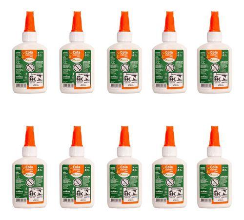 Cola Branca Liquida Escolar 40g Cada - Kit Com 10 Unidades - LEO & LEO ...