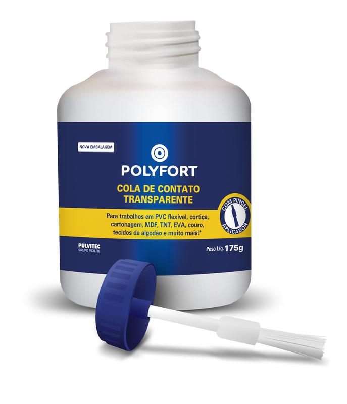COLA DE CONTATO TRANSPARENTE POLYFORT 175G Com Pincel - Online - Cola ...